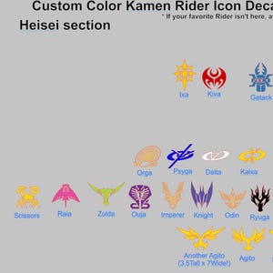 Zeztz Added! Kamen Rider Icon Decals, Multiple Sizes/designs. Please ...