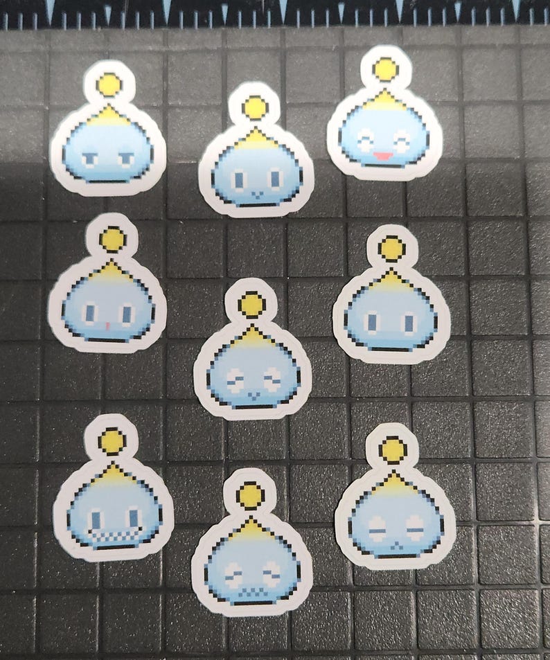 Sonic Series, Neutral Pixel Chao Paper Sticker Flakes for Planners ...