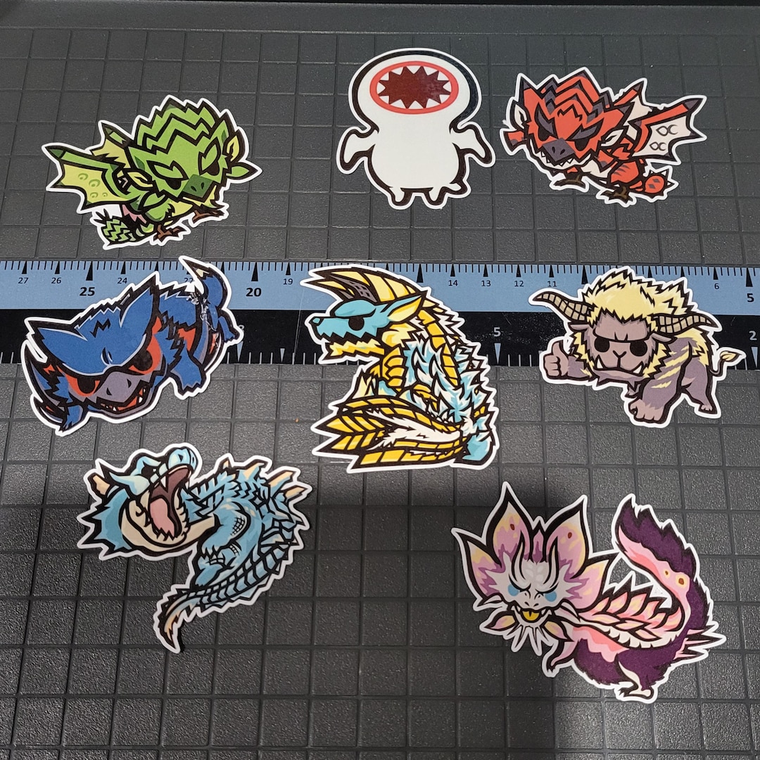 Choose 1 Monster Hunter Chibi Large Monster Glossy Sticker - Etsy