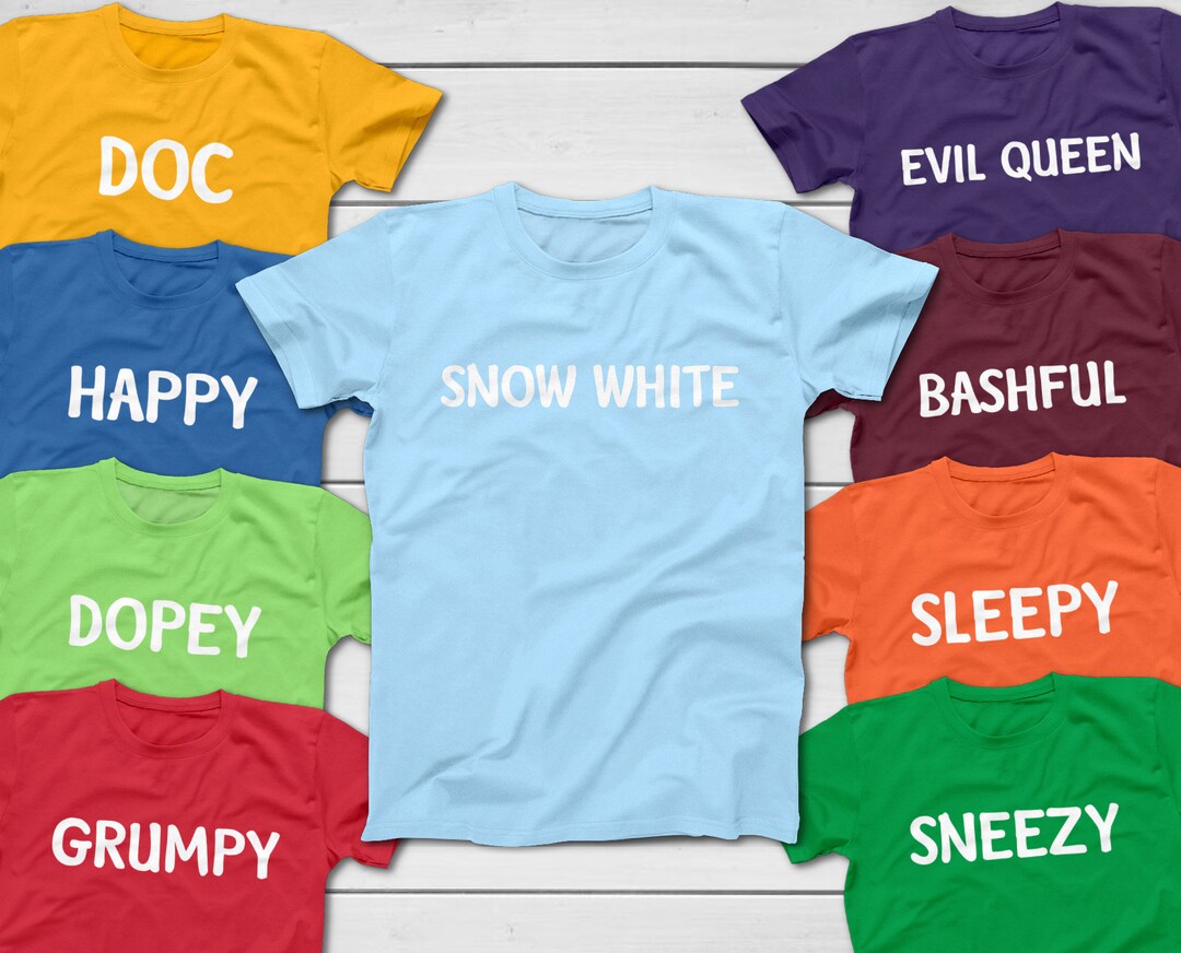 Seven Dwarfs - Grumpy Dopey Bashful Sleepy Sneezy Doc Happy Snow White ...