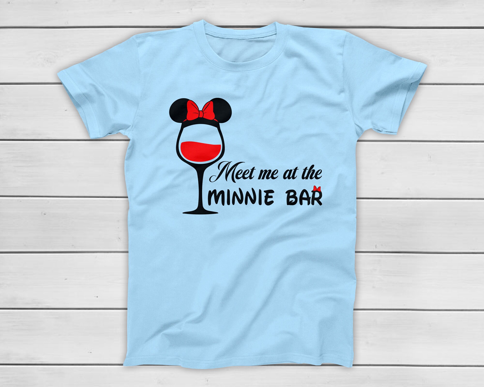 Minnie Mouse - Meet Me at the Minnie Bar - Funny Disney EPCOT T-shirt ...