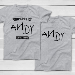 Toy Story 4 Property of ANDY T-shirt - Belongs to Andy - Cowboy Andy ...