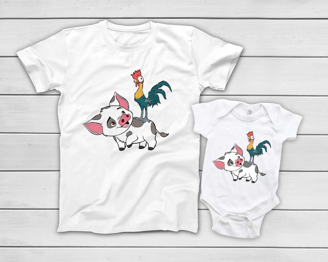 Moana Maui Pua Hei Hei Family Tees | Disney Couples T-shirts - Group ...