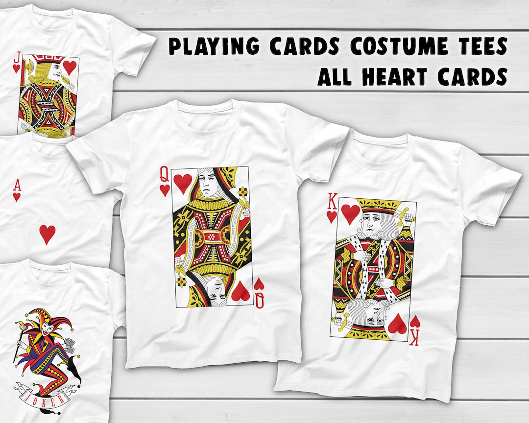 HEART Suits Playing Card Deck Halloween Costume Tees - Group Shirts ...