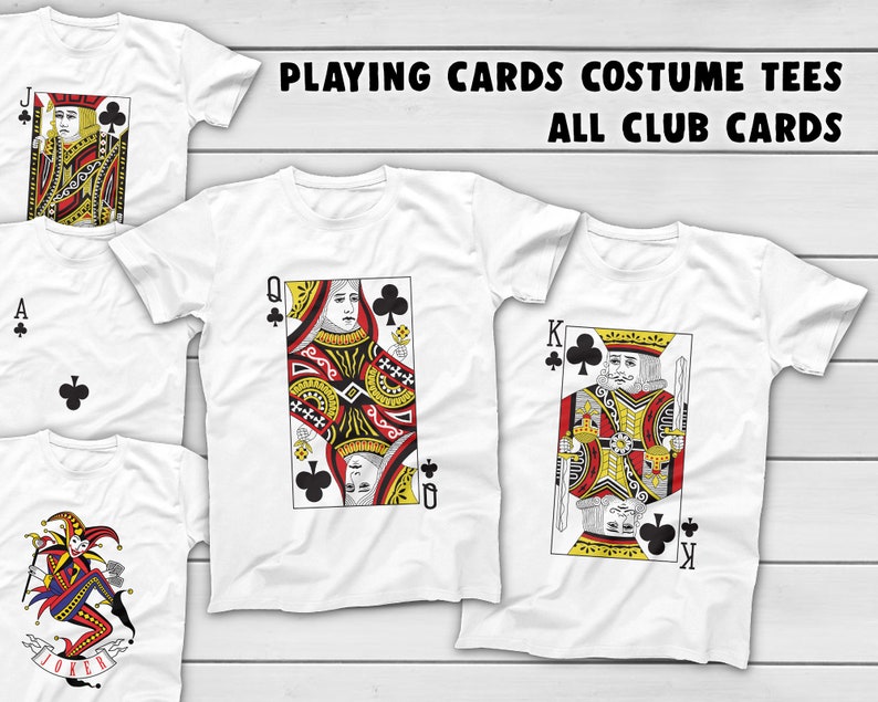 CLUB Suits Playing Card Deck Halloween Costume Tees Group | Etsy