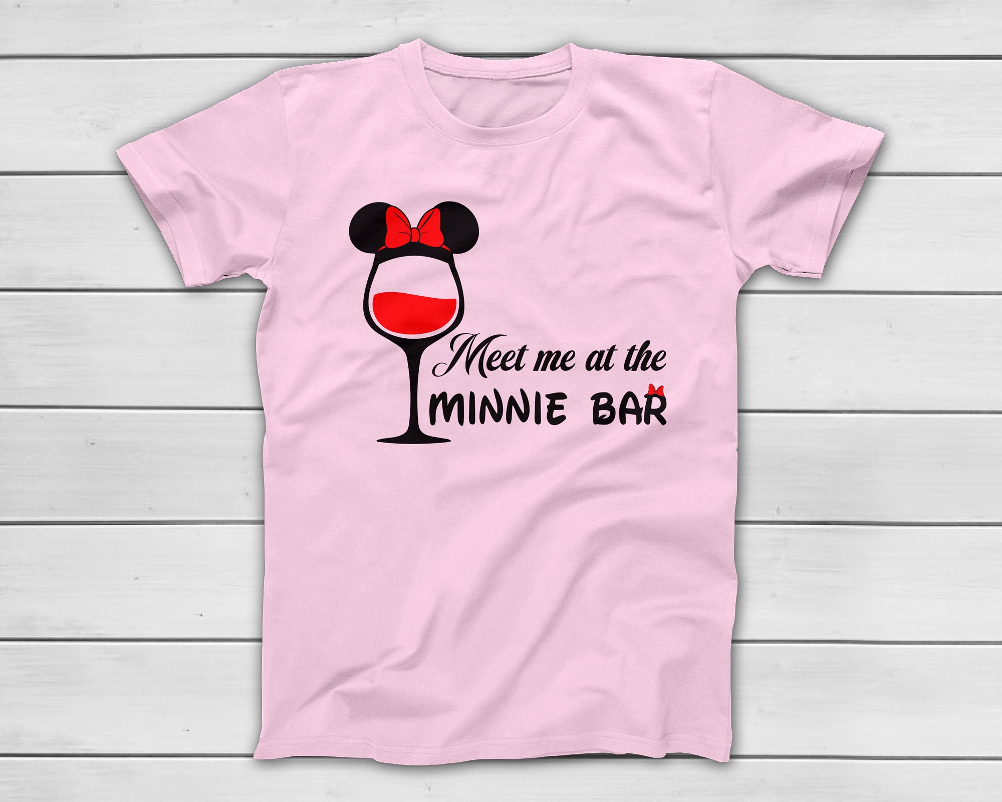Minnie Mouse - Meet Me at the Minnie Bar - Funny Disney EPCOT T-shirt ...