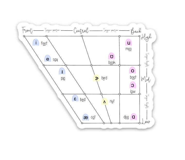 IPA Vowel Chart SLP Sticker - Etsy