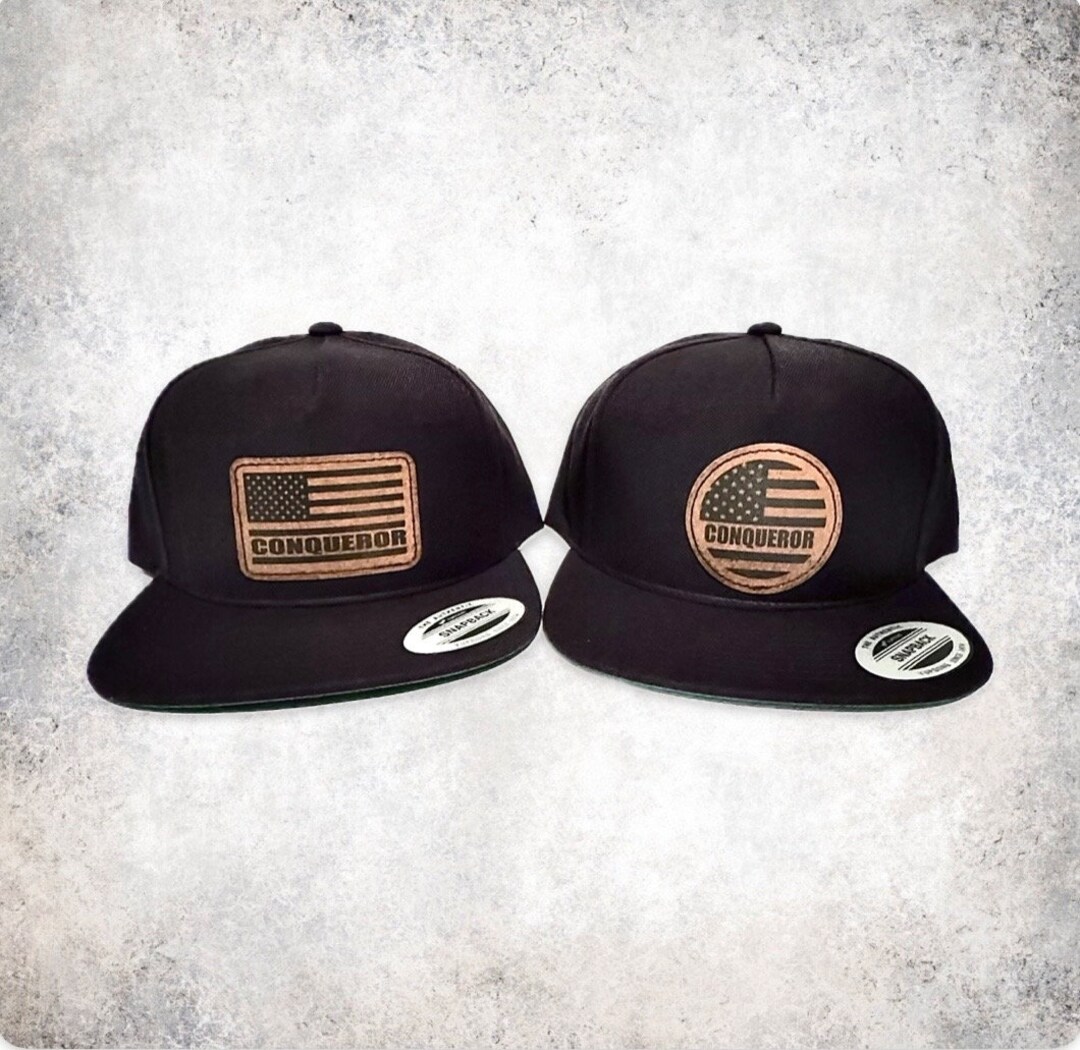 Conqueror-usa Leather Patch Hat - Etsy