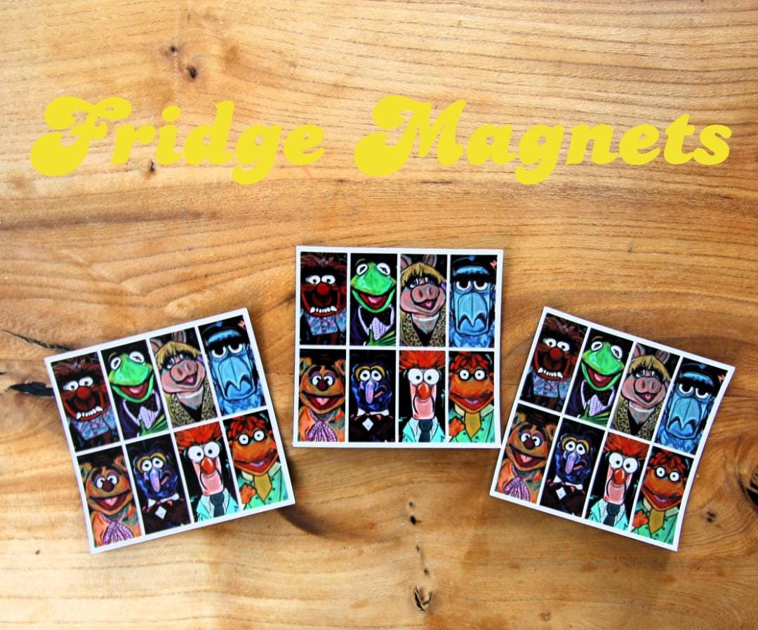 Handmade Fridge Magnets, the Muppets Magnets, Jim Henson, Kermit, Miss ...