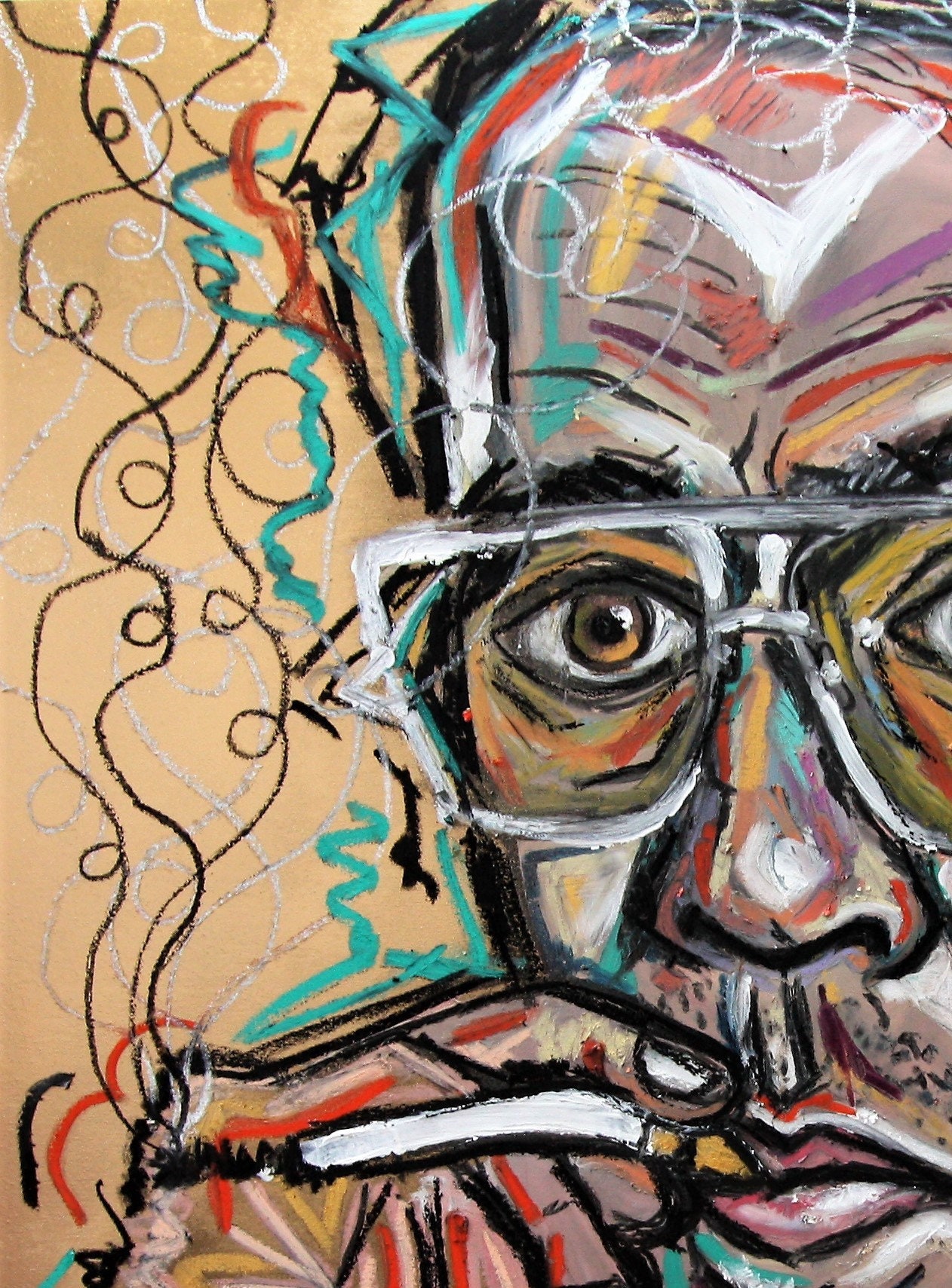 Hunter S. Thompson Artist Print - GONZO, Surrealism, Contemporary Art ...