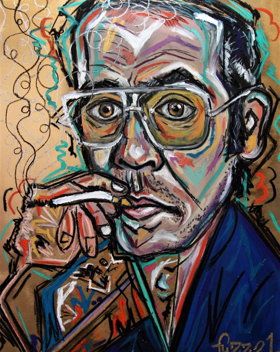 Hunter S. Thompson Artist Print GONZO Surrealism | Etsy