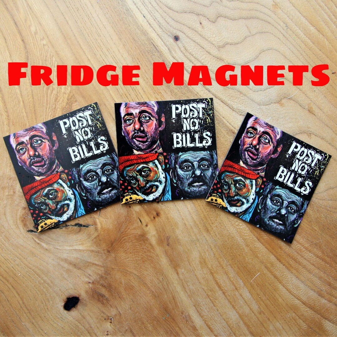 Handmade Fridge Magnets With Original Art, Pop Art Fridge Magnets, Bill ...