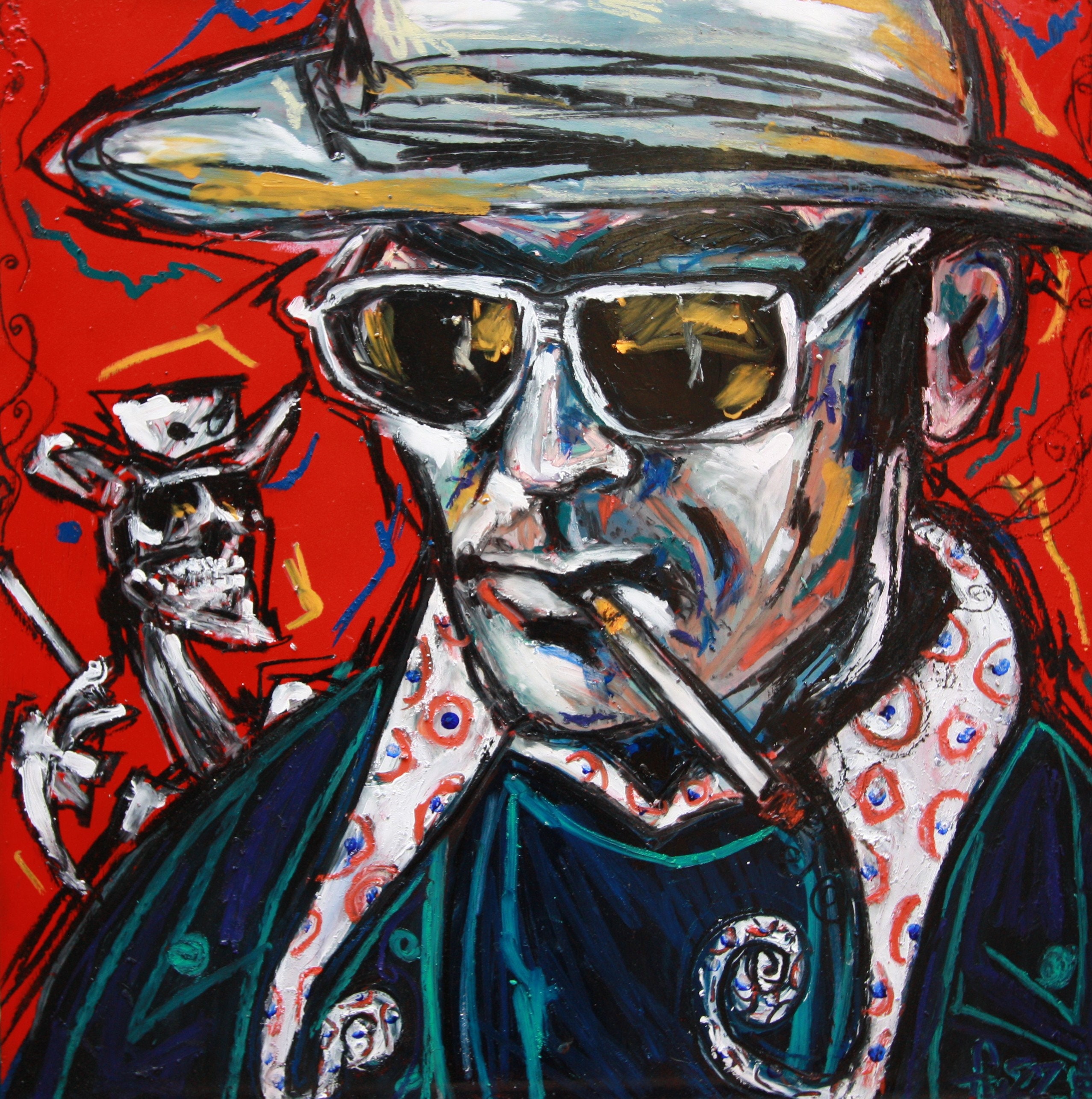 Hunter S. Thompson Wall Art OK Let's Party Artist Print, Unique Retro ...