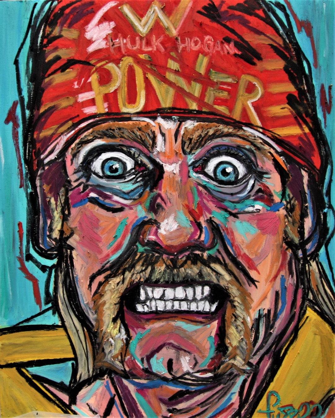 Hulk Hogan Artist Print, Hulkamania Art, Pop Culture Art, Wrestlemania ...