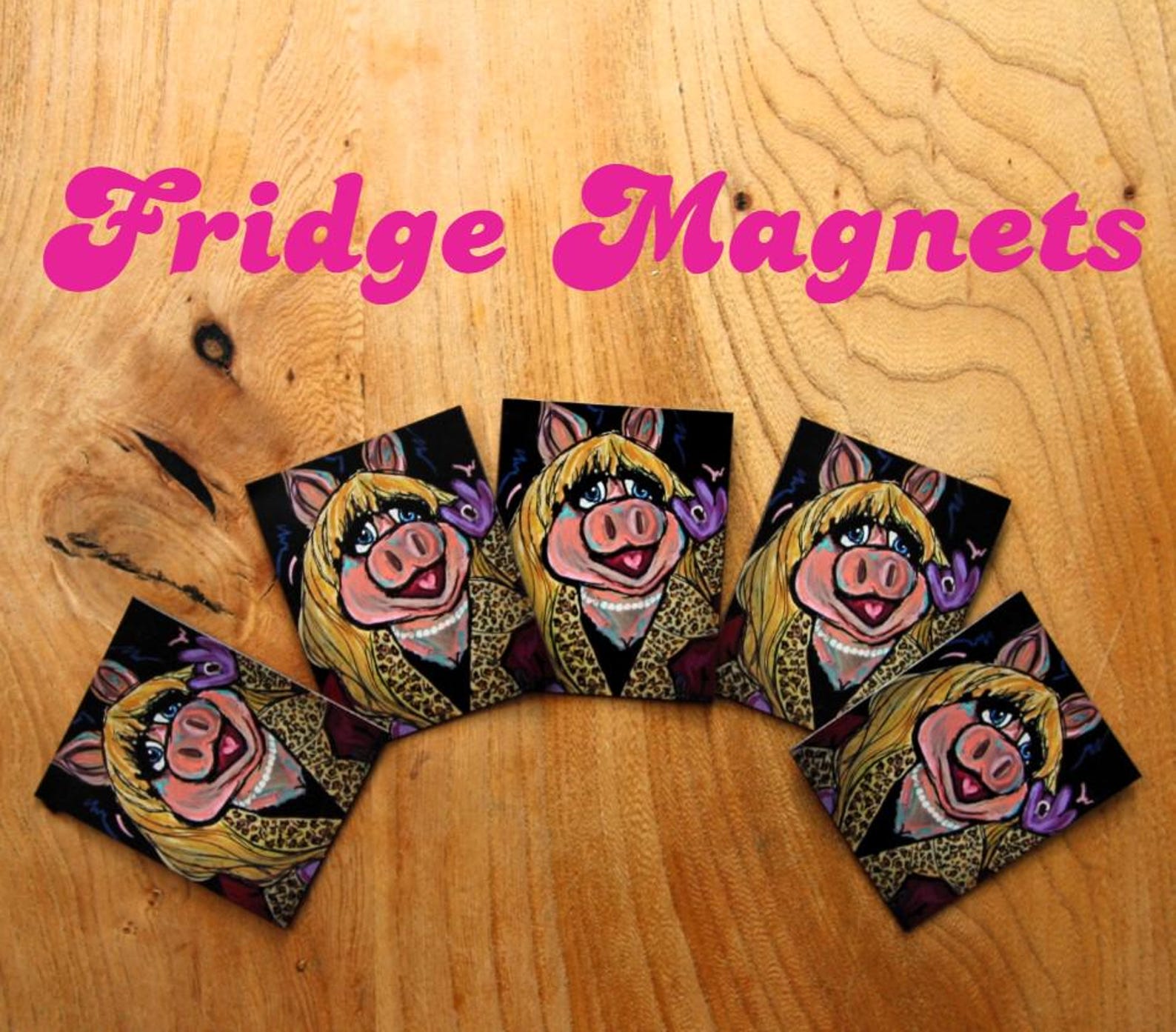 Handmade Fridge Magnets, the Muppets Magnets, Jim Henson, Miss Piggy ...