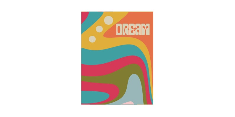 Dream in Color Retro Inspired Printable Art Psychedelic Digital Print ...