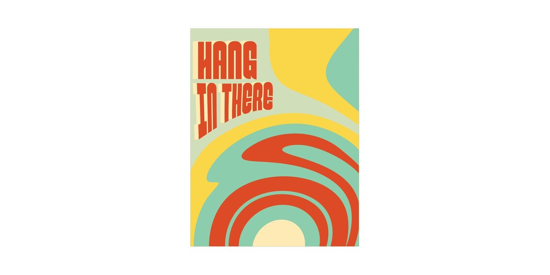 Bright Bold Retro Poster Print - Etsy