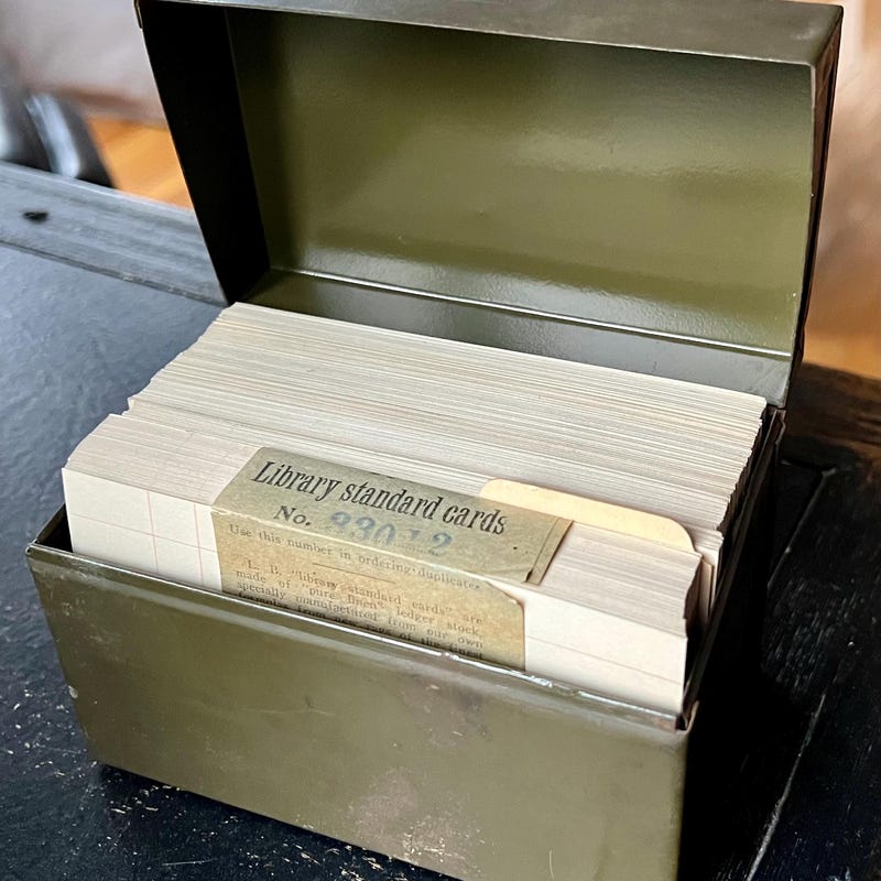 Library Card Catalog - Etsy