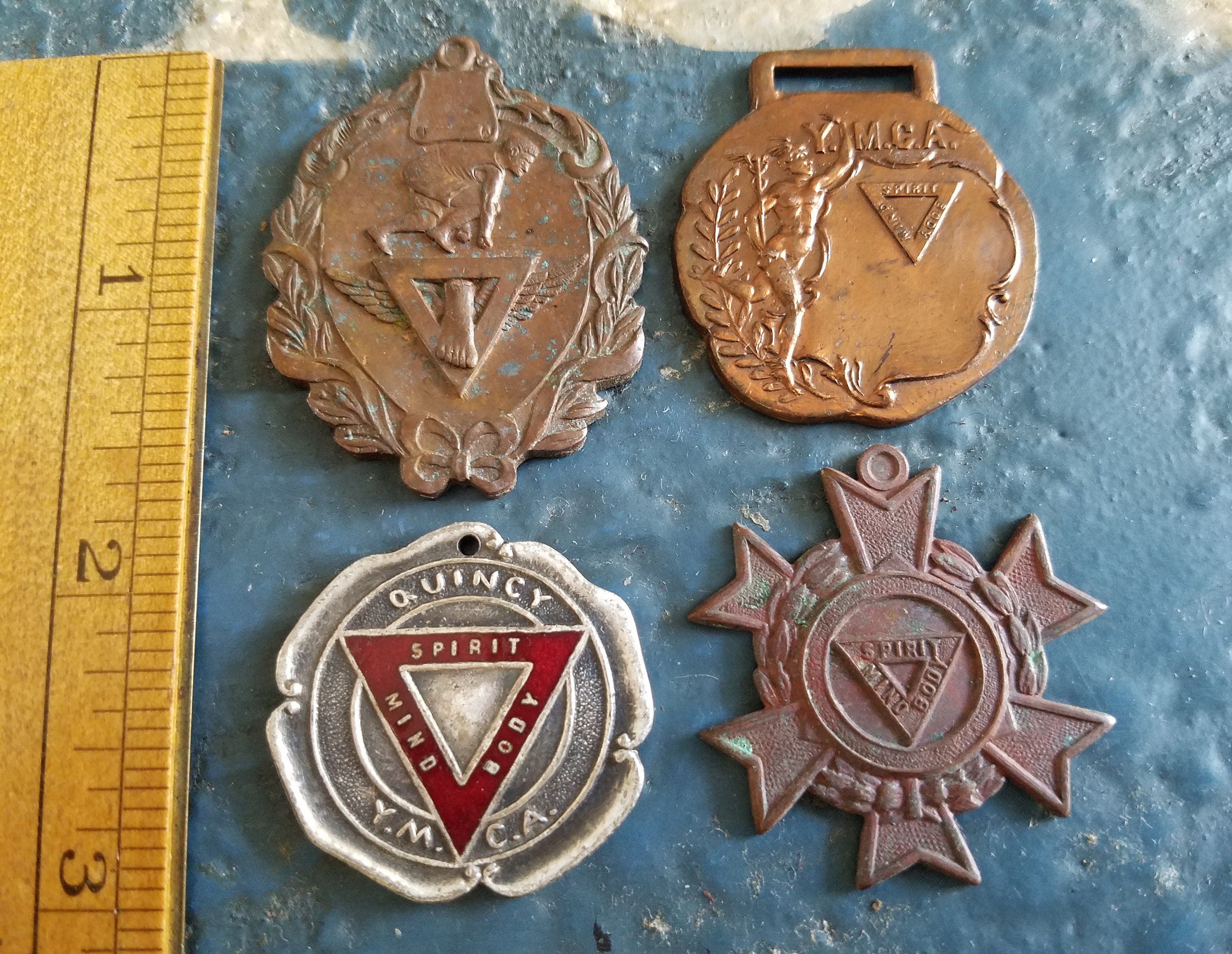 YMCA 4 1910s YMCA MEDALS Award Medallion Bronze Metal - Etsy