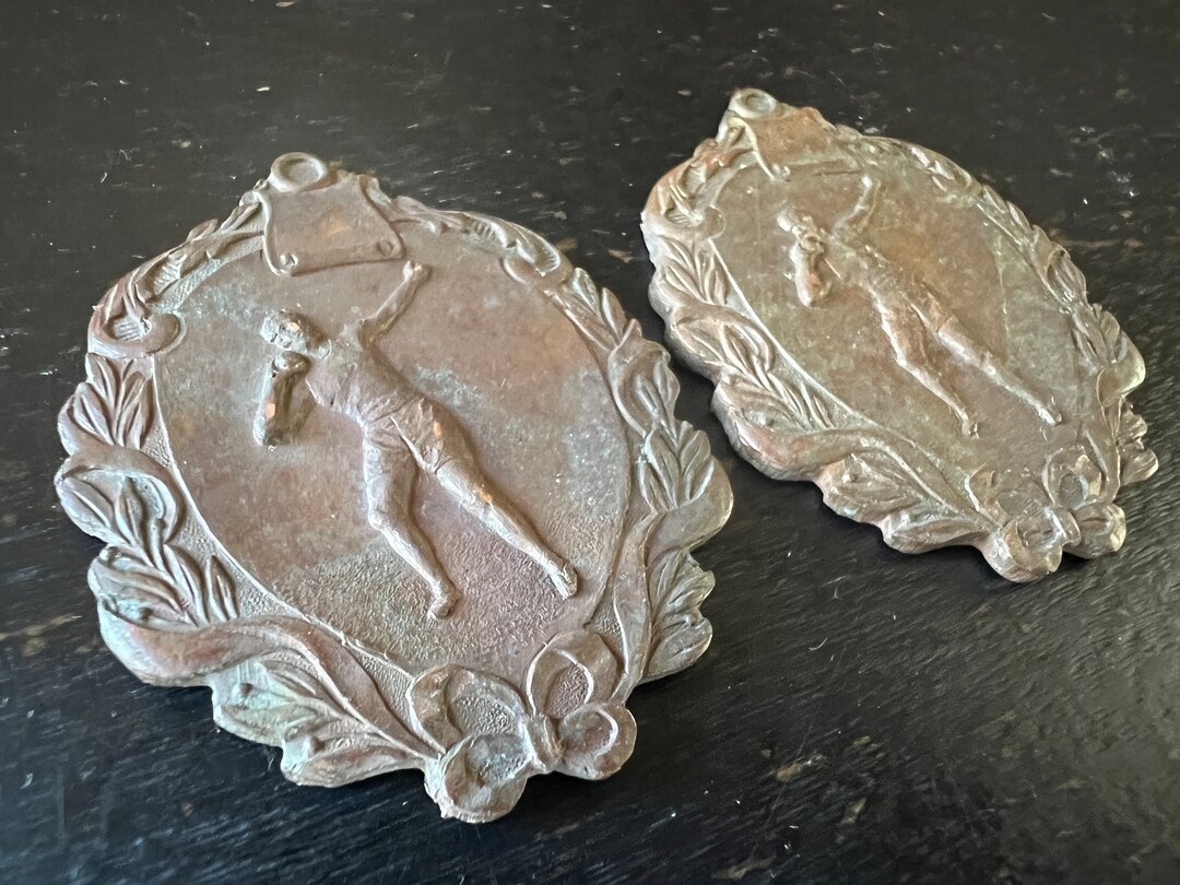 Antique Bronze Shot Put Medal: 1910s Salesman Sample Jewelry Finding - Etsy