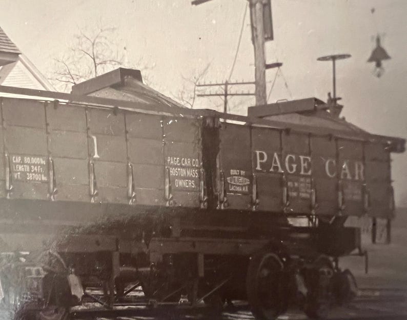 Early 1900s Boston Railroad Freight Car Photograph – Page Car Company ...