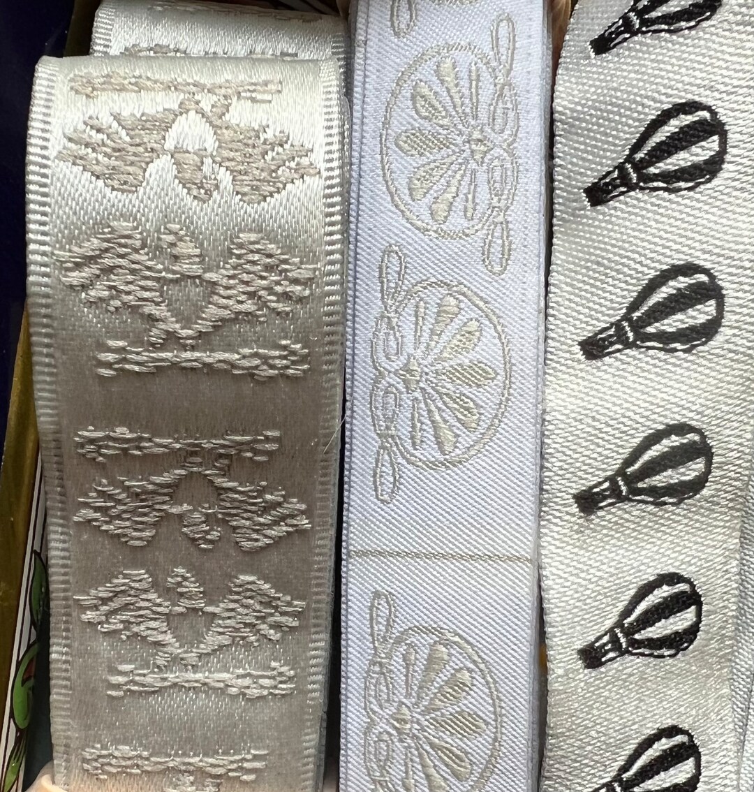 3 Vintage Ribbon Fabric Trim Pictorial Hot Air Balloon - Etsy