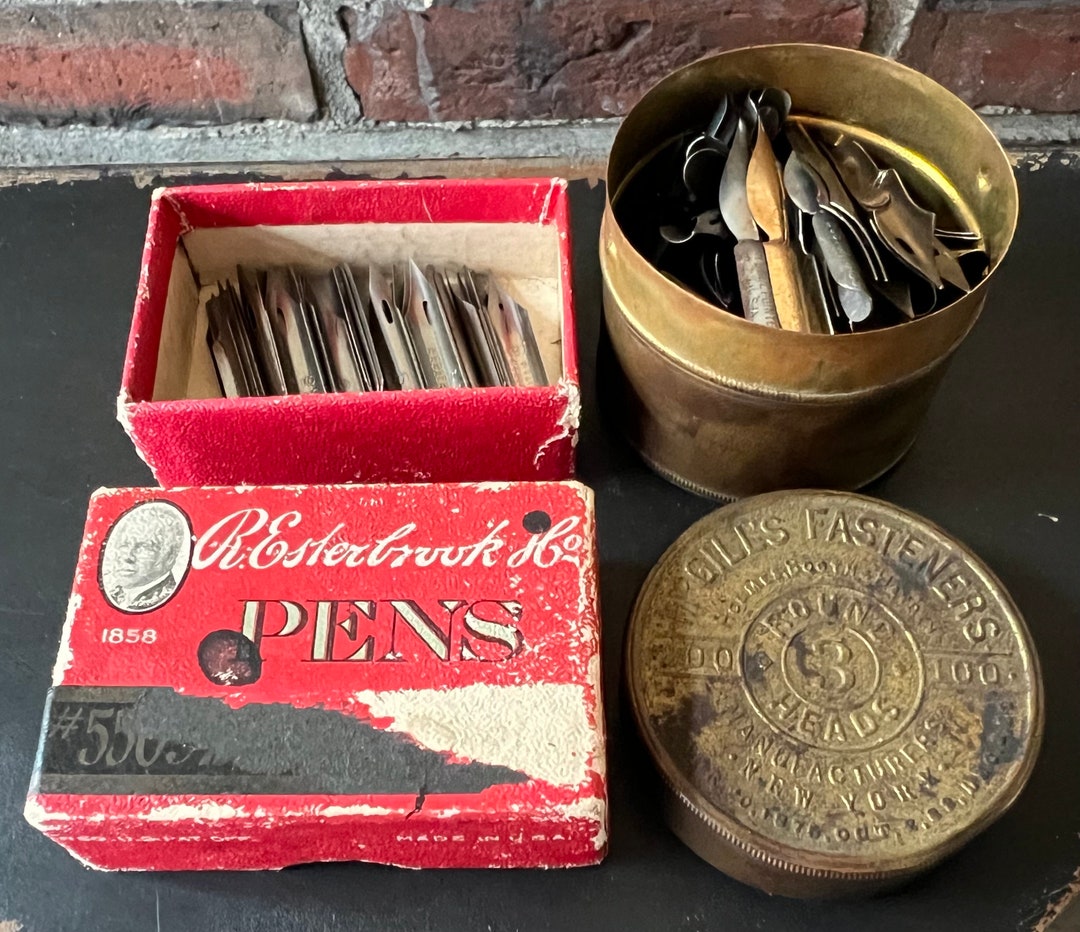 Antique Fountain Pen Nibs X130+ R Esterbrook Ward’s Diamond Steel ...