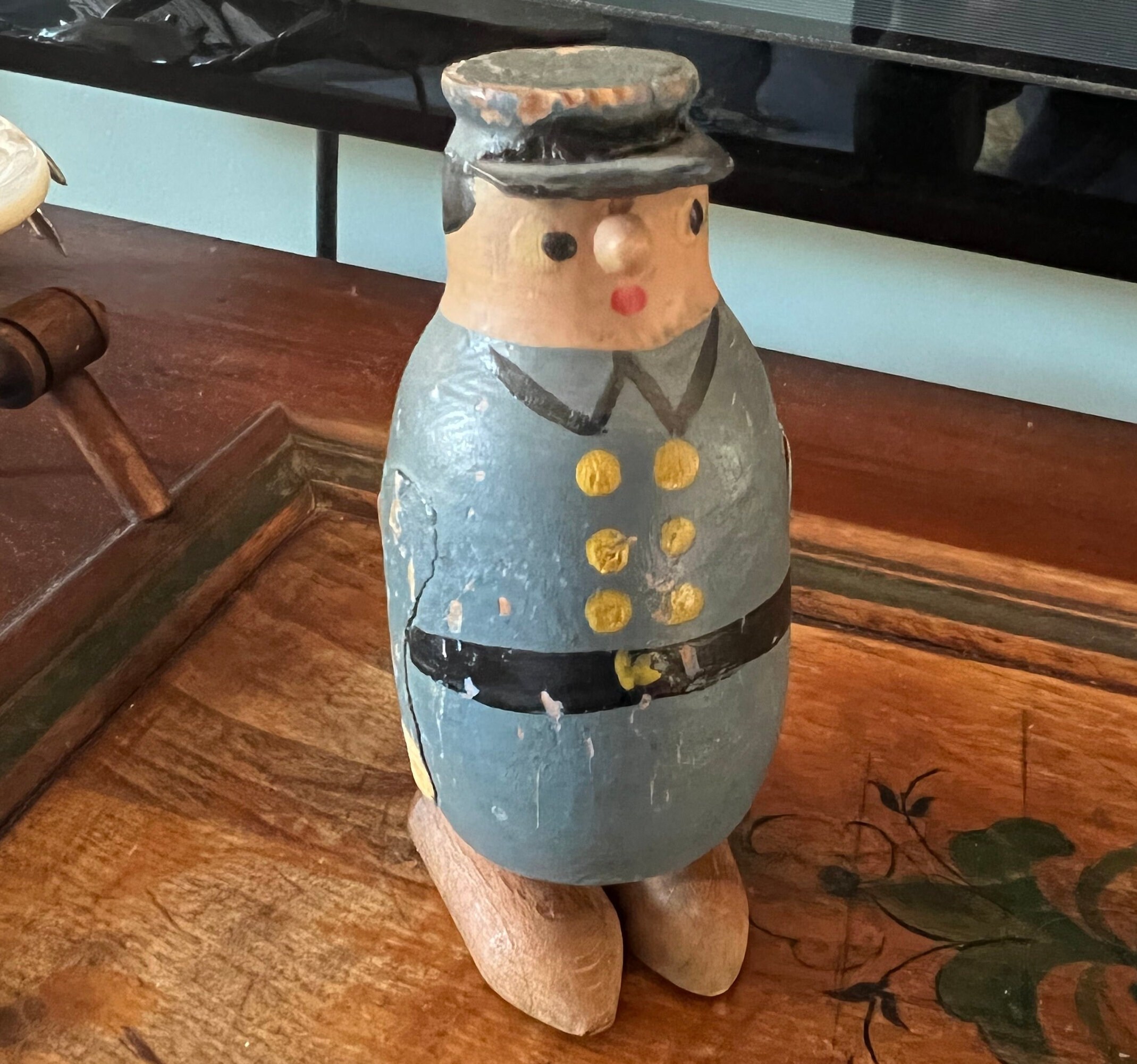 TOYS 1930s Wood RAMP WALKER Walkie Police Man Vintage Wooden Incline ...