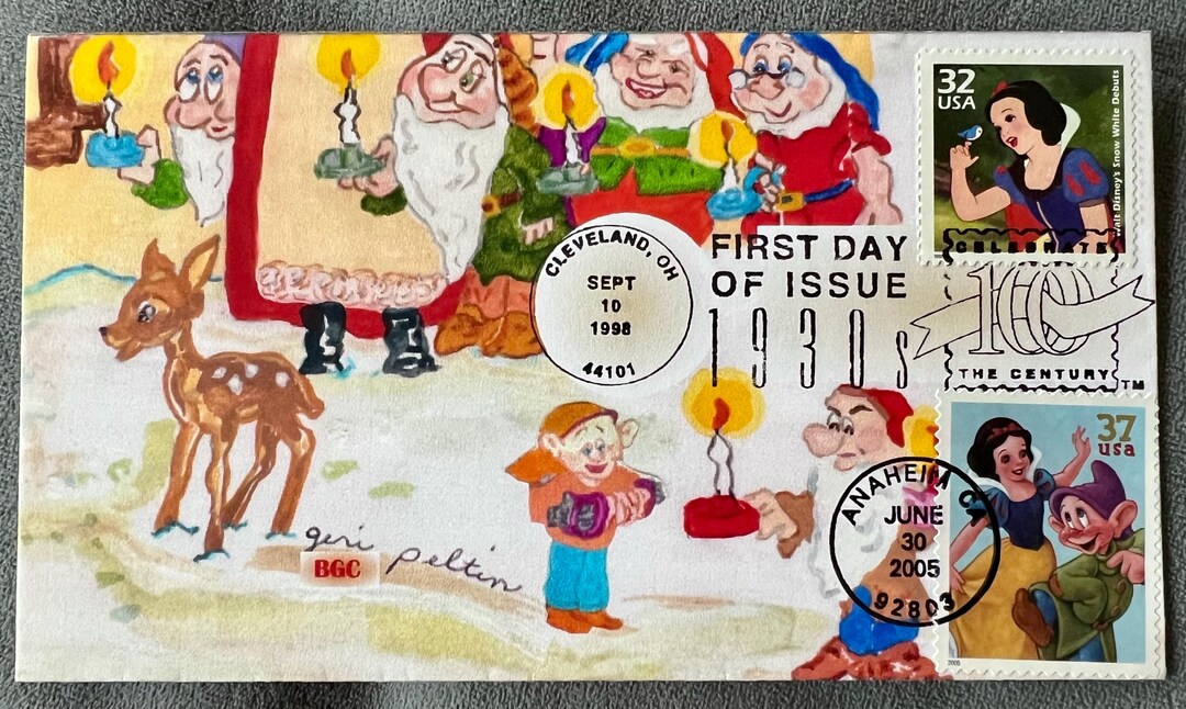 Hand-painted Disney Snow White First Day Cover – Limited Edition Geri ...