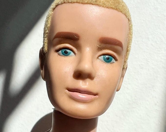 1961-63 Mattel #750 Ken Doll Flocked Hair Straight Leg Original ...