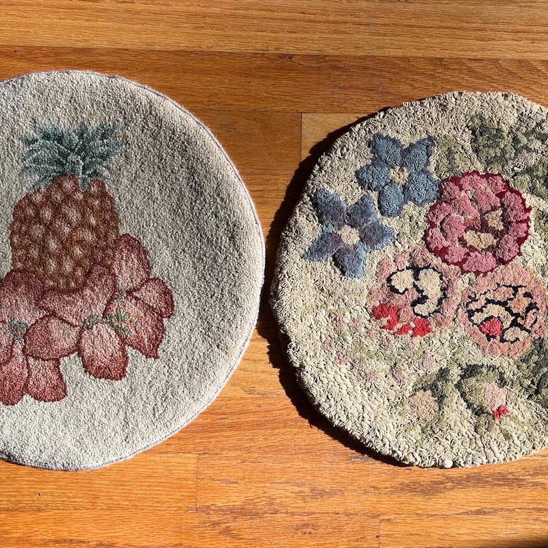 Hooked Chair Pads - Etsy