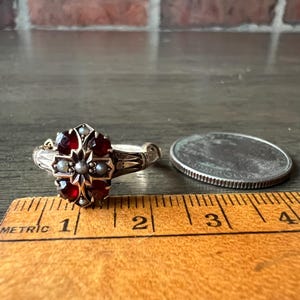 Circa 1890 Ripley-howland Mfg Co. Ring 10K Gold Rhodolite Garnet Pearl ...