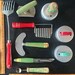 13 Vintage Red & Green Kitchen Utensil Tools Gadgets Painted - Etsy