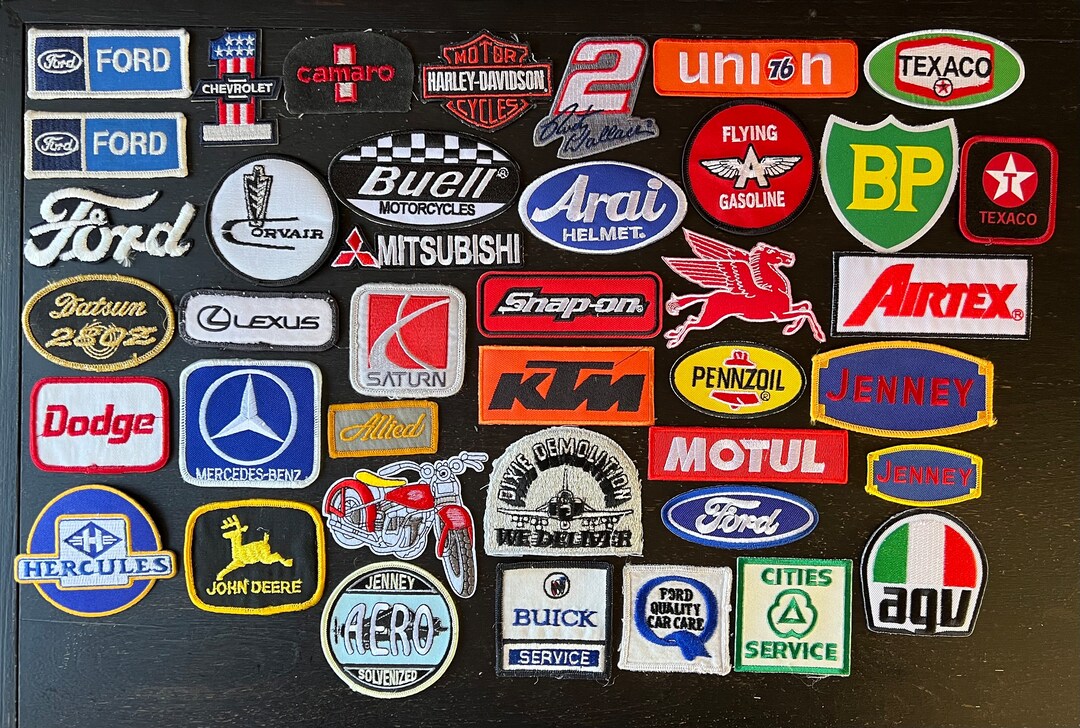 Auto PATCHES 40 AUTOMOTIVE Patches Cars Trucks Oil Gas Logo Racing ...