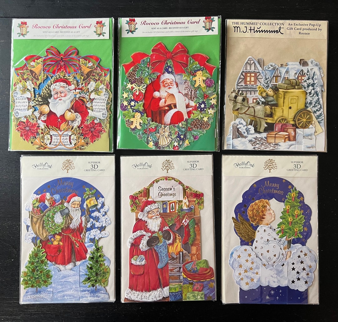 21 Vintage MARIAN HEATH 3D Pop up Christmas Cards Santa Claus Father ...