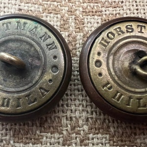 MILITARY BUTTONS 2 Pre WWI Great Seal Uniform Button Bronze No Rim ...