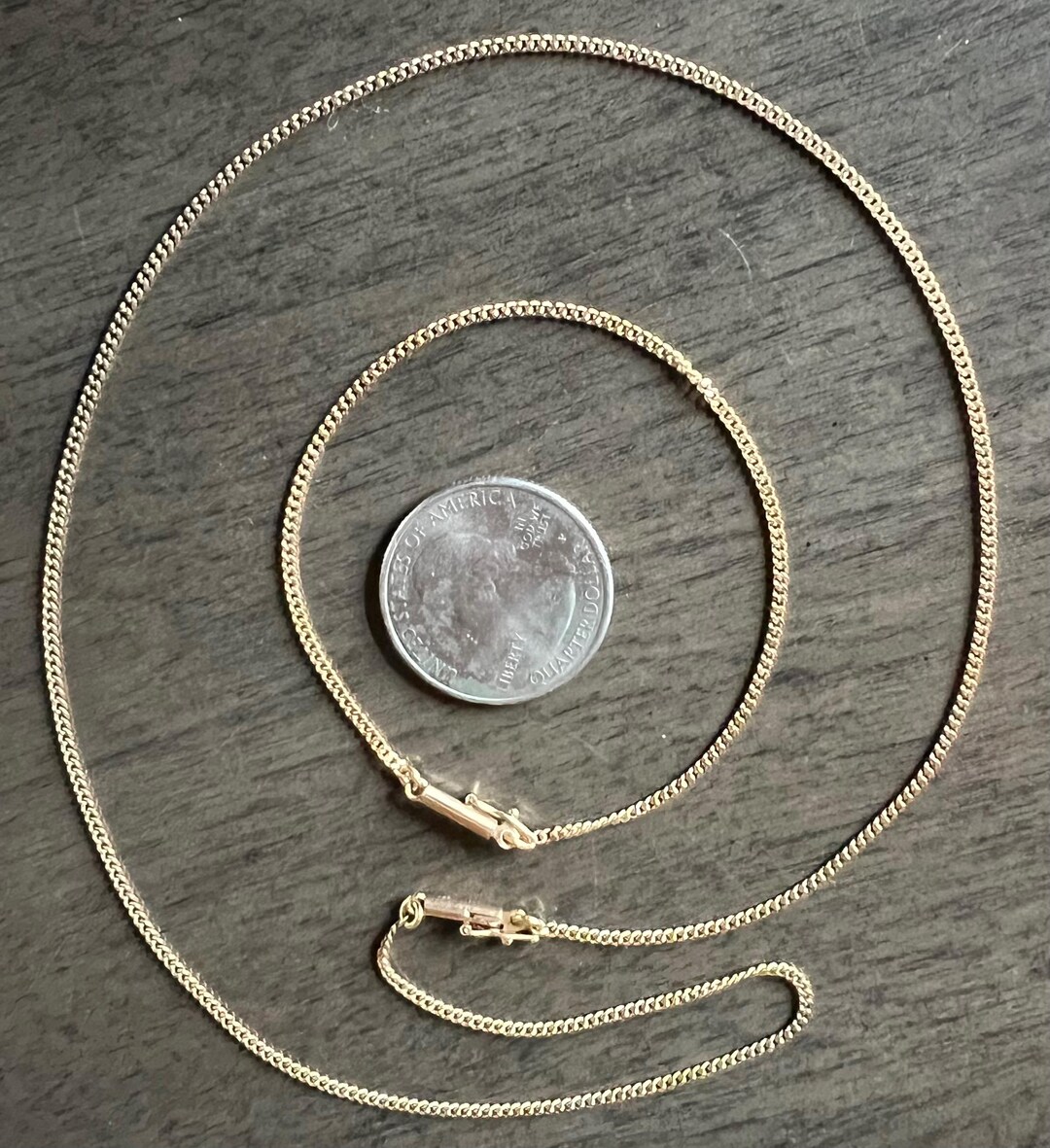 14K Solid Gold Chain Necklace and Bracelet Set Security Latch Clasps ...