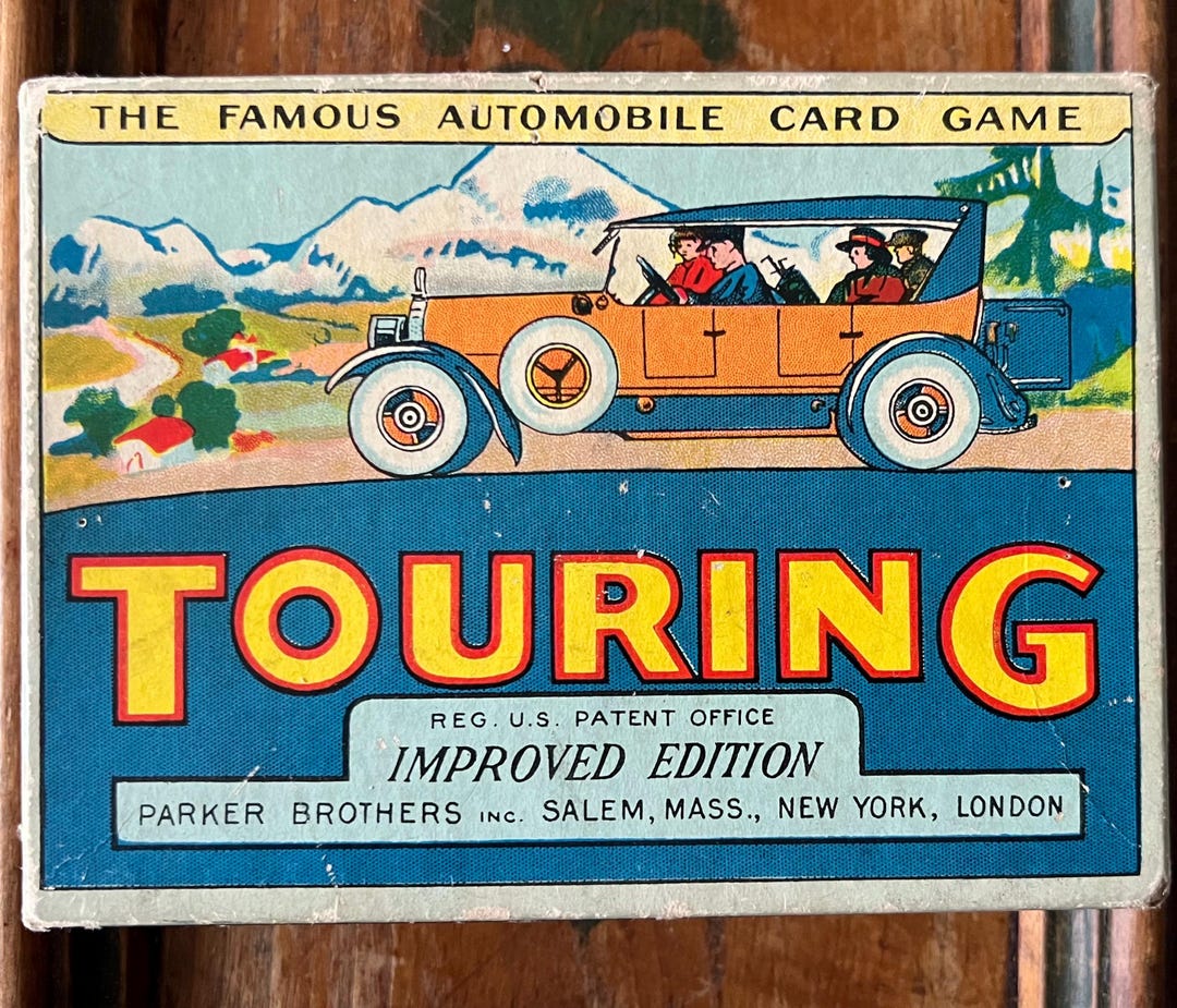 1926 Parker Brothers Touring the Famous Automobile Card Game Complete ...