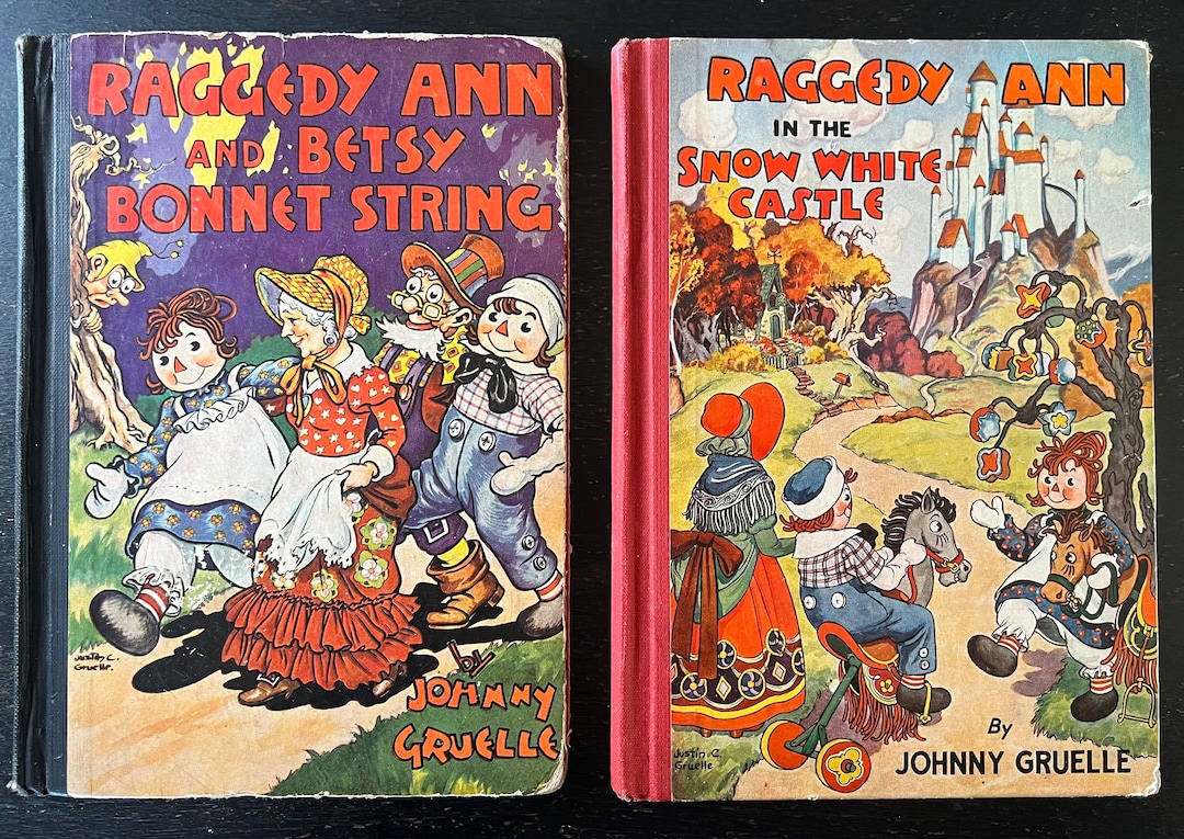 2 First Edition Raggedy Ann Books: 1943 Raggedy Ann and Betsy Bonnet ...