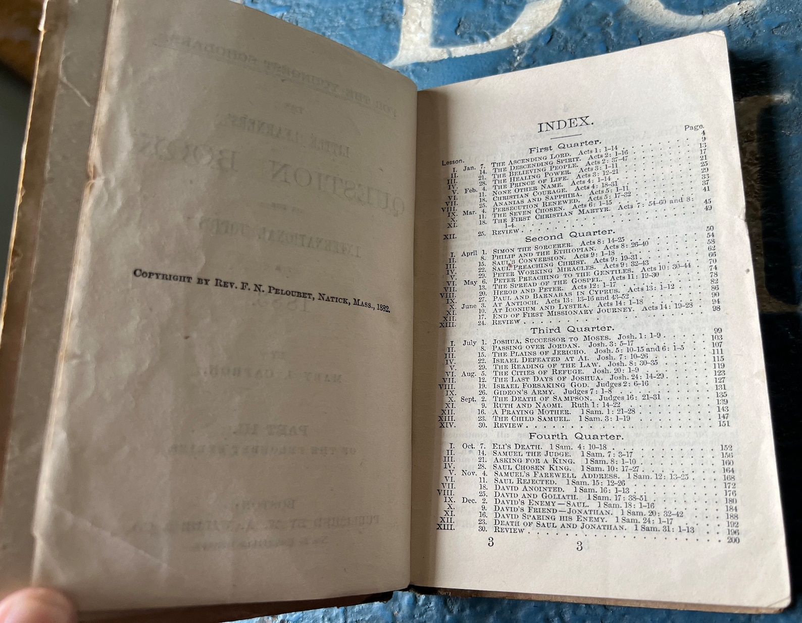 1883 SCHOOL BOOK 1883 Little Learners Question Book on International ...