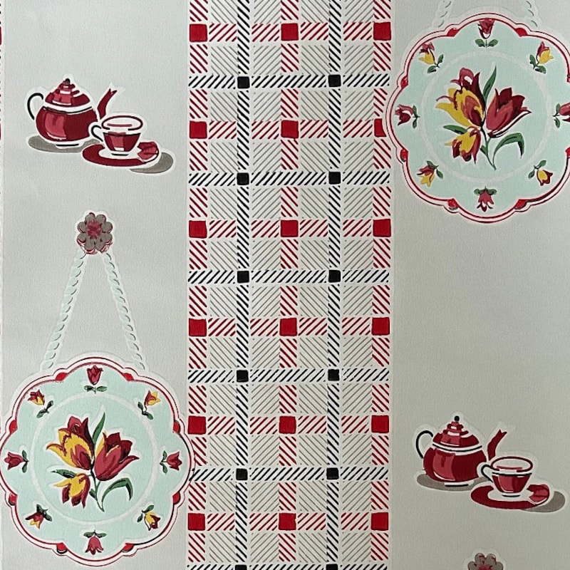 Retro Kitchen Wallpaper - Etsy