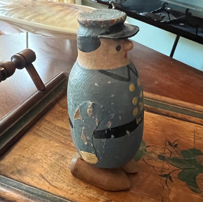 TOYS 1930s Wood RAMP WALKER Walkie Police Man Vintage Wooden Incline ...