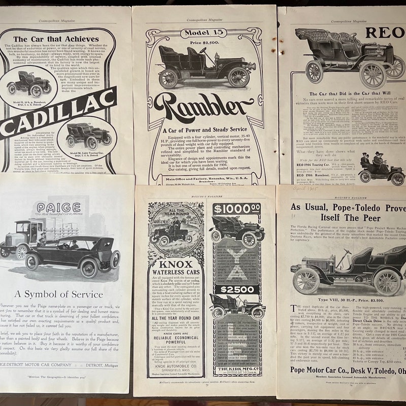 Old Car Ads - Etsy