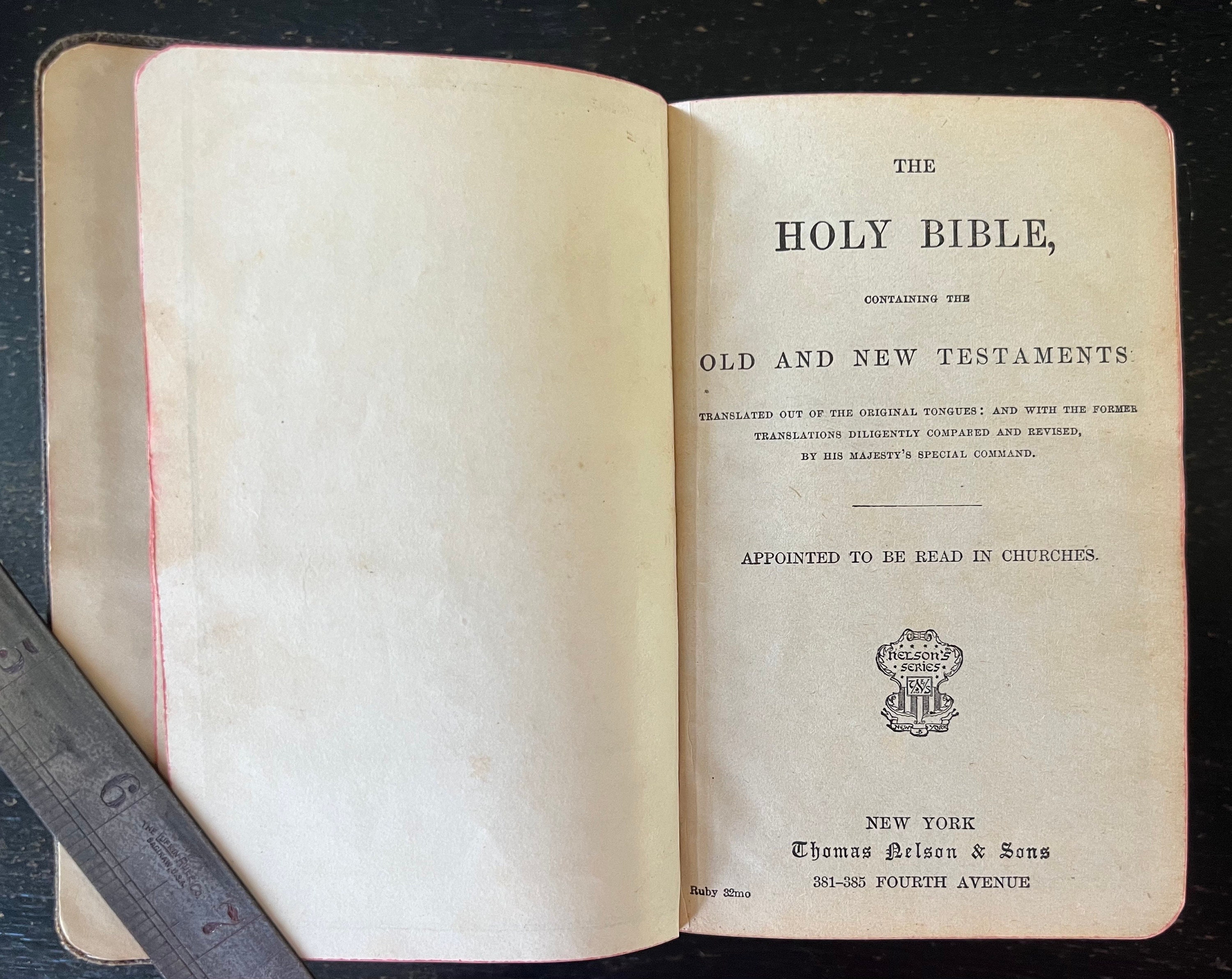 1880 Sunday School Scholars Bible Old & New Testaments Church Palm ...