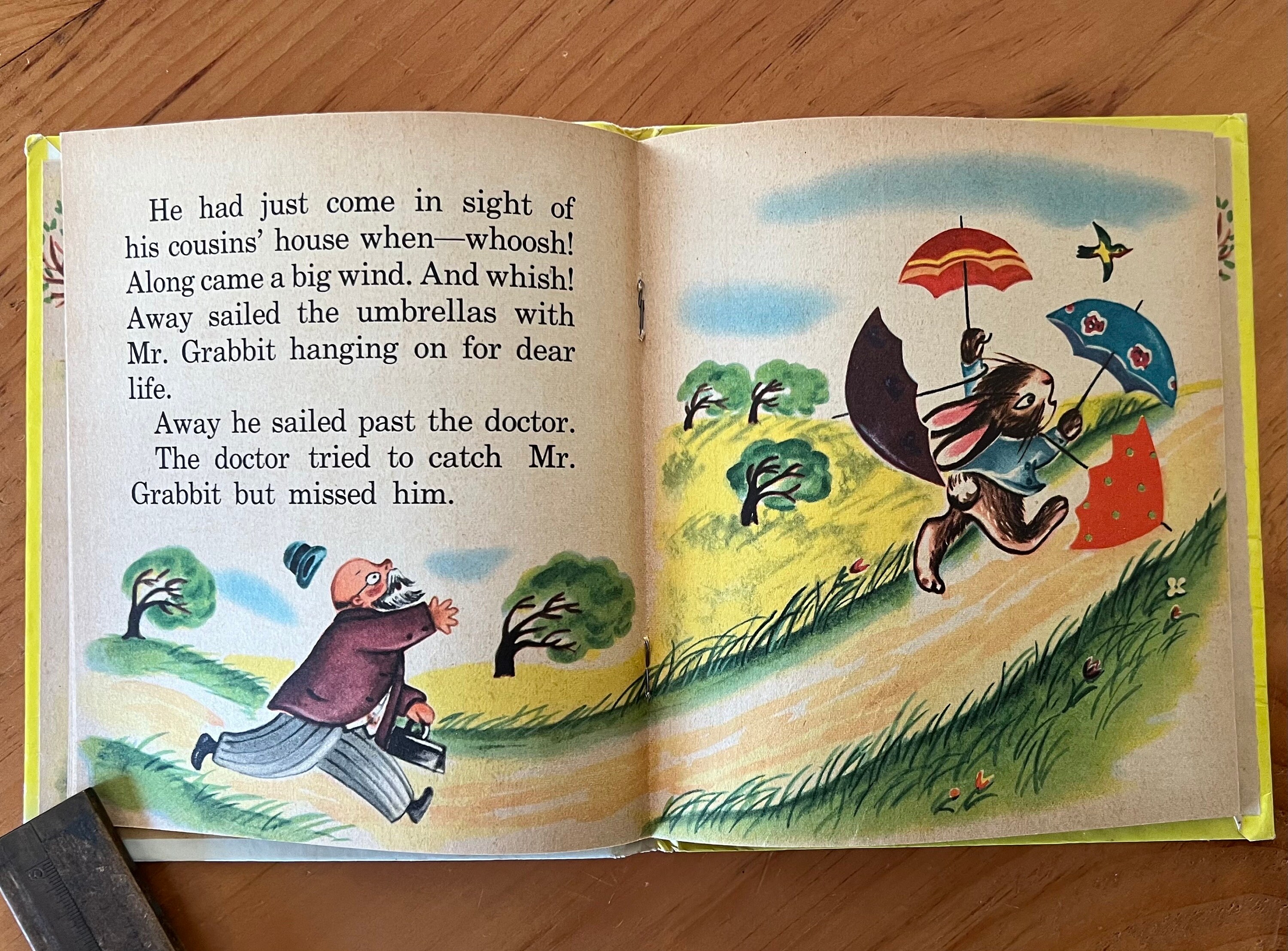 Vintage MR. GRABBIT 1952 Scarce Yellow First Edition Virginia Hoff Tell ...