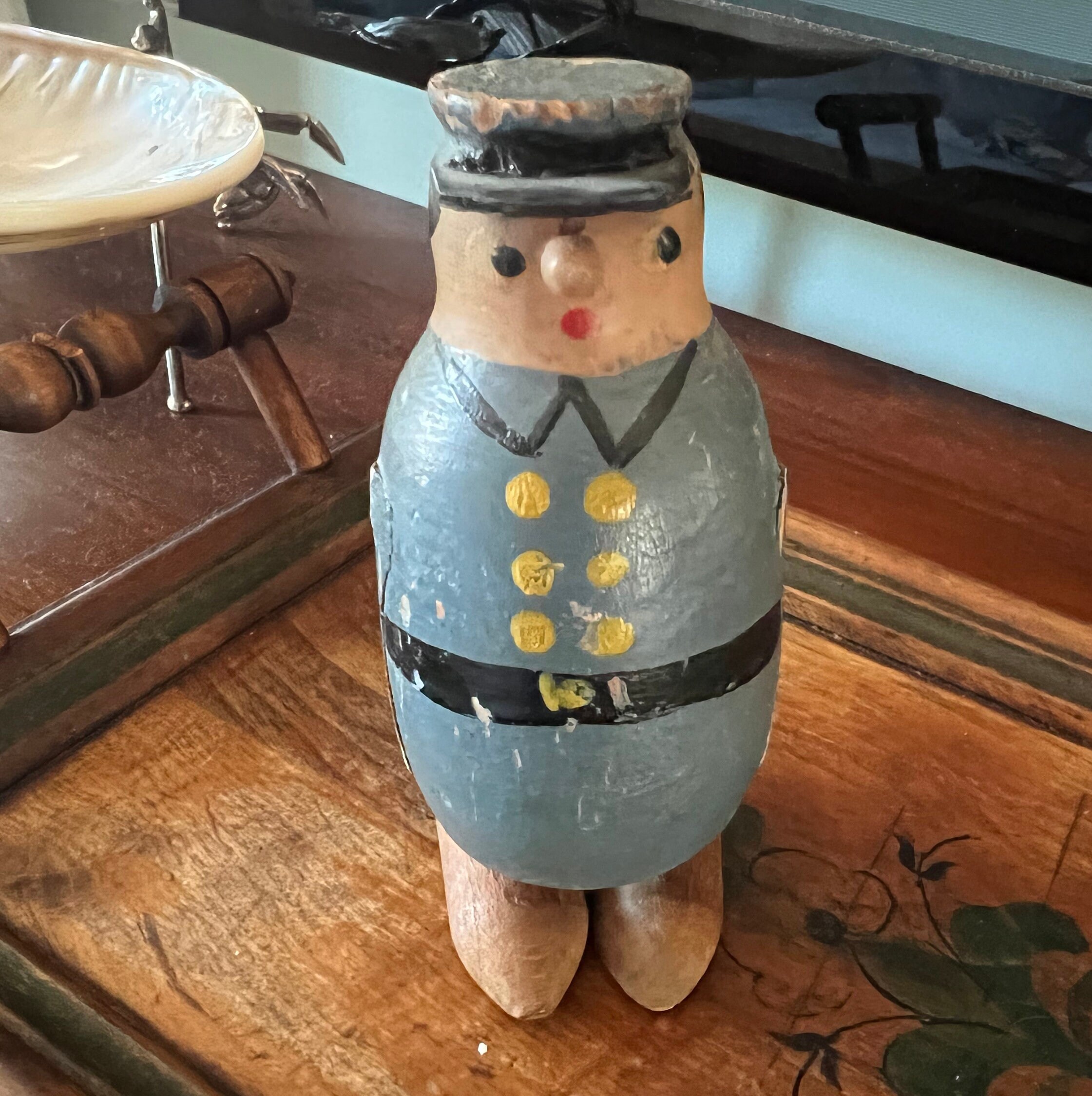 TOYS 1930s Wood RAMP WALKER Walkie Police Man Vintage Wooden Incline ...