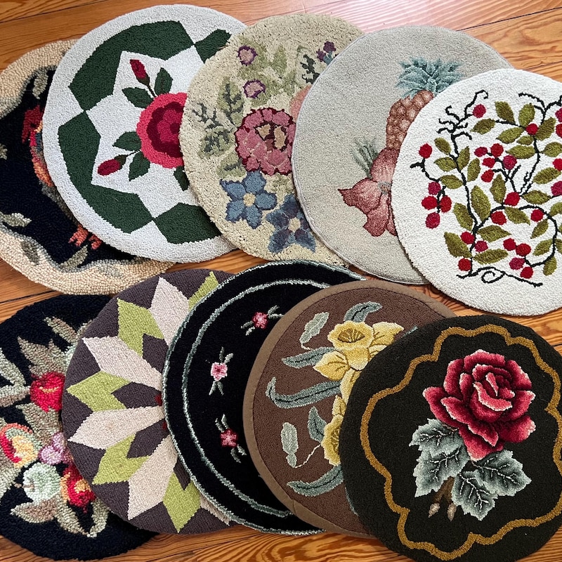 Hooked Chair Pads - Etsy