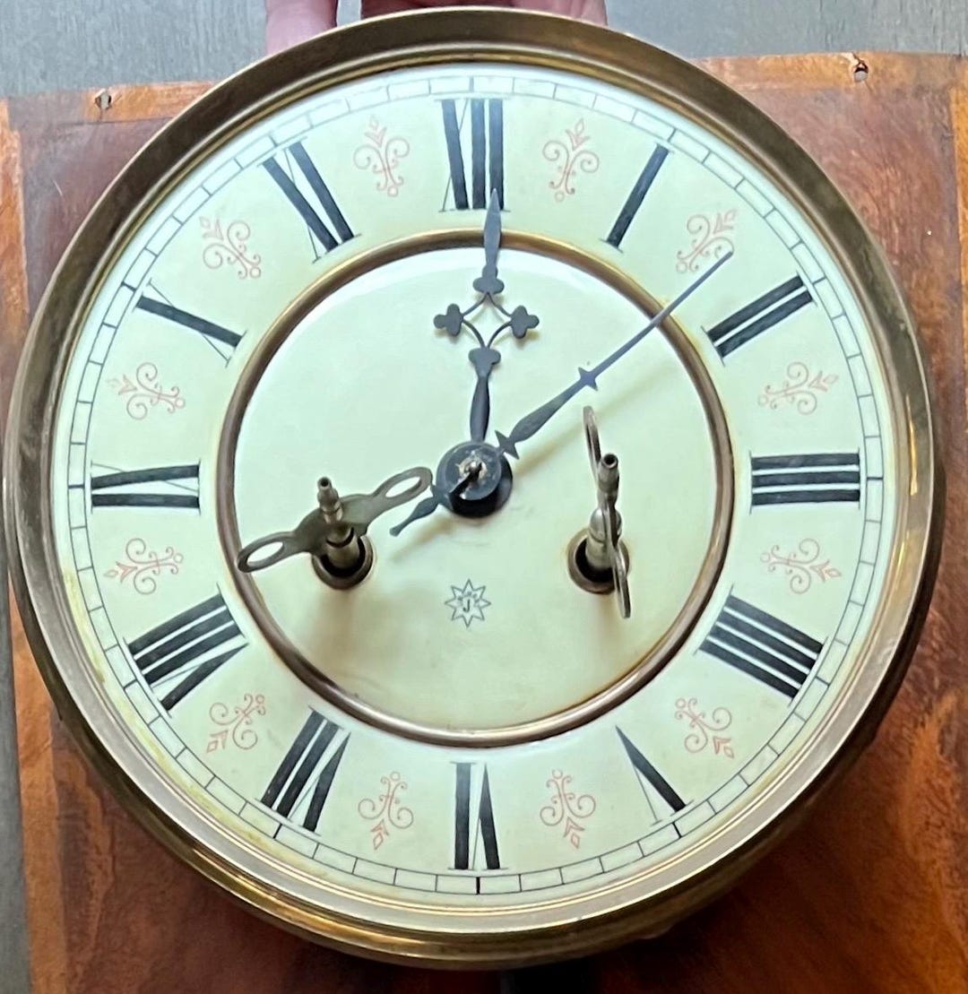 Antique Junghans Wall Clock Parts 2 Keys 1890s Vienna Regulator ...