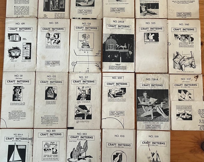 Neely Hall Woodworking Plans & Patterns X23 Vintage DIY Wood Craft ...