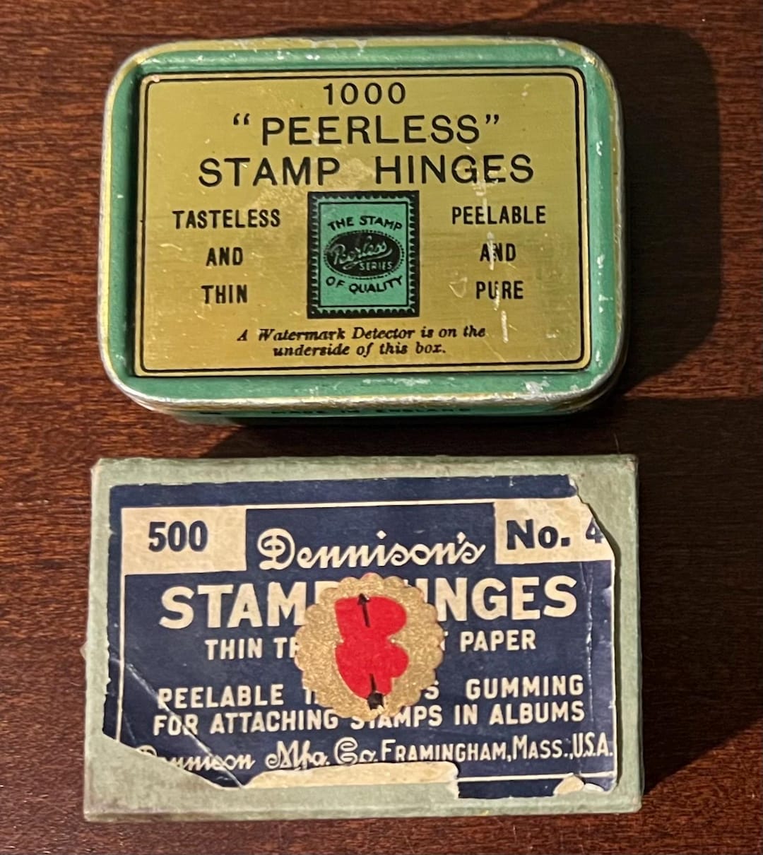 Vintage Peerless & Dennison's Stamp Hinges in Original Box - Etsy